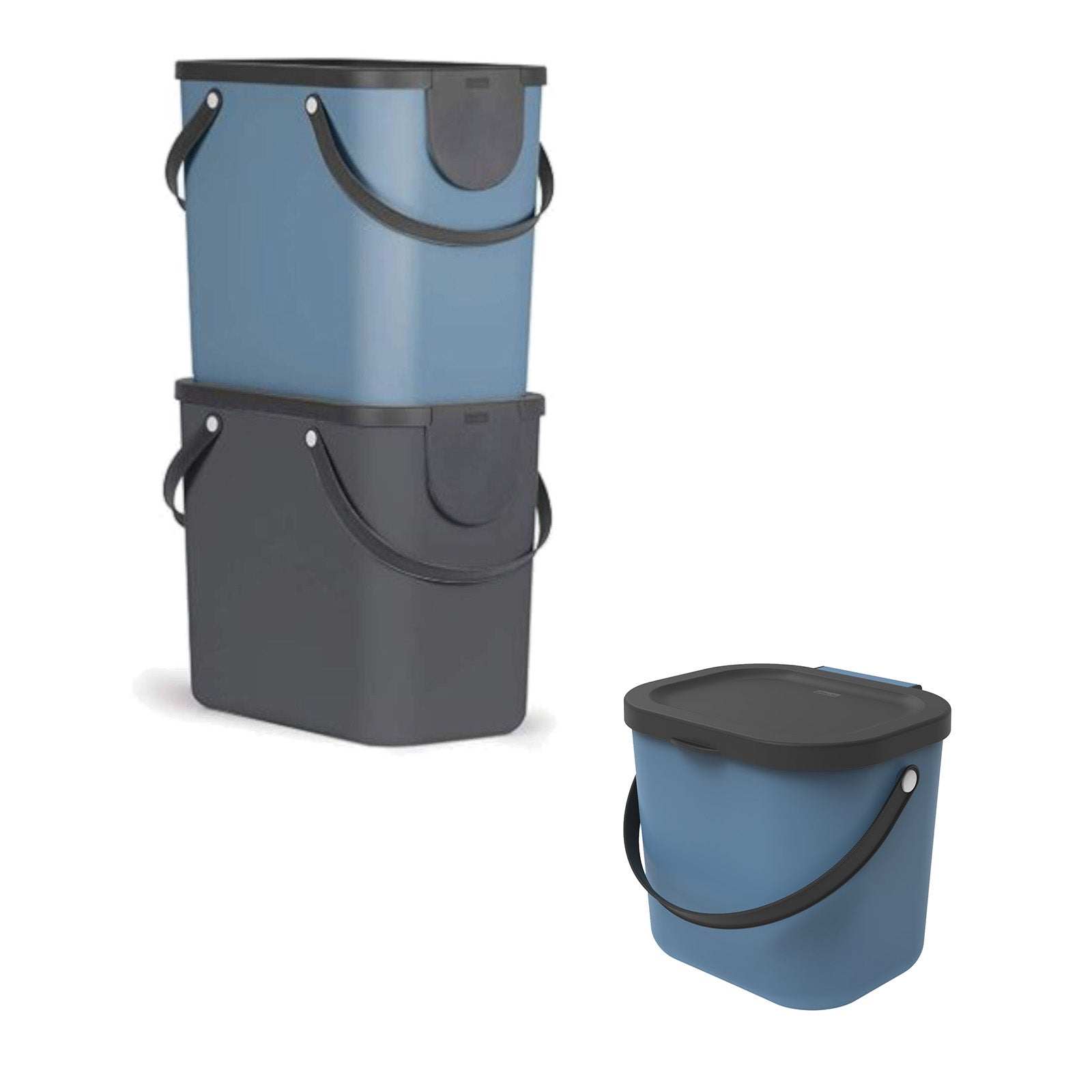 Recycling Waste Bin Set 3pc 6L & 25L l ALBULA – Rotho