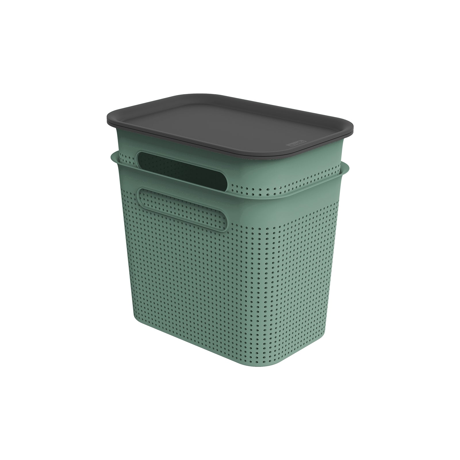 2er Set Boxen mit Deckel 7 l BRISEN – Rotho