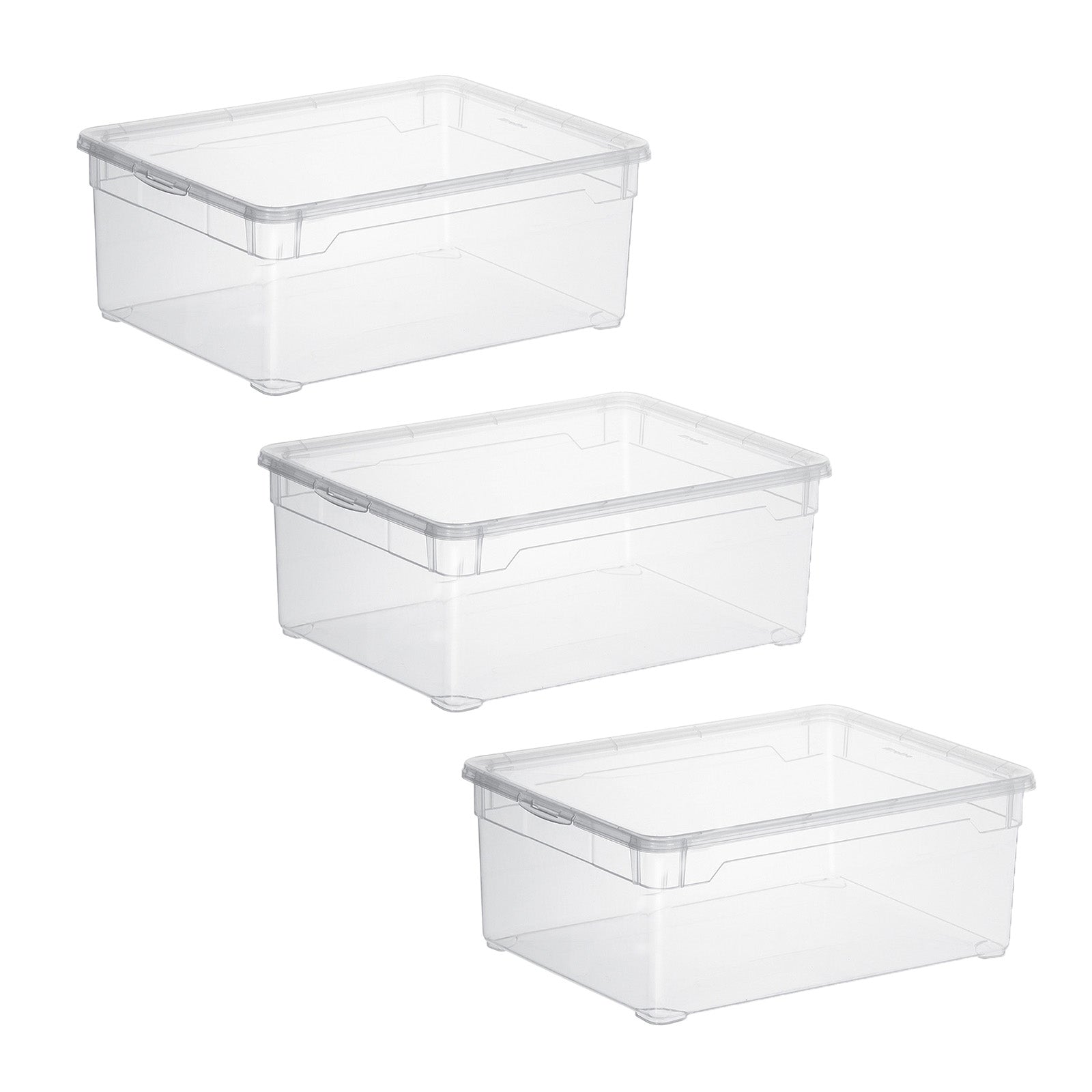 3er Set Box Men Shoe CLEAR – Rotho