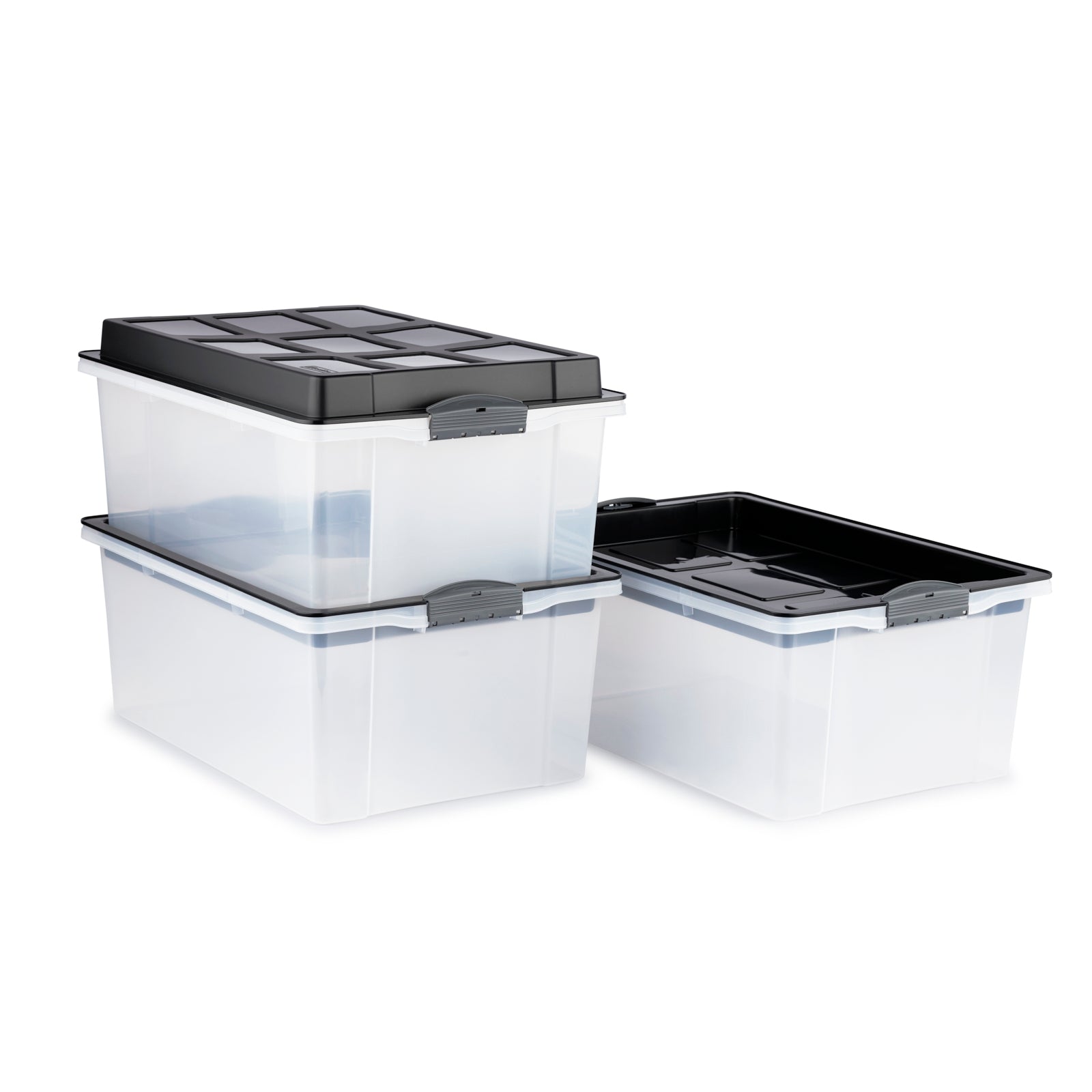 Stacking Boxes With Lid 3pc Set A3 l DOME JIVE – Rotho