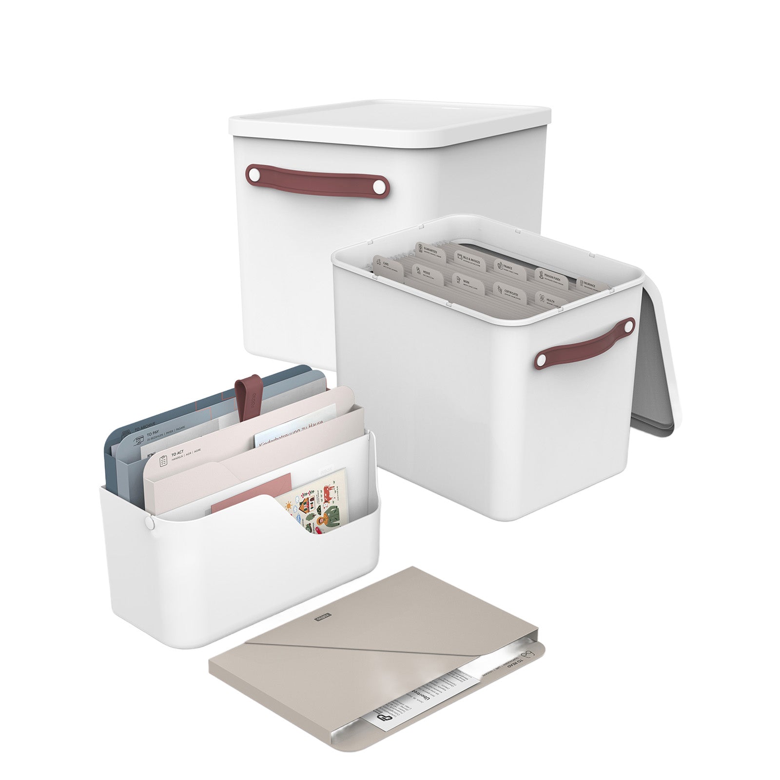 Set Inbox + 2 Archive boxes MY PAPER Plus – Rotho